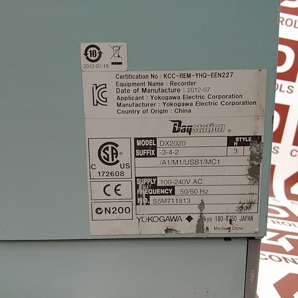 DX2020-3-4-2 | Yokogawa | Paperless Recorder