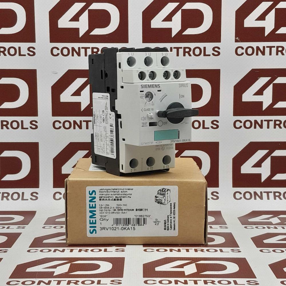 3RV1 021-0KA15 | Siemens | Circuit Breaker 1.25A 3 Pole S0