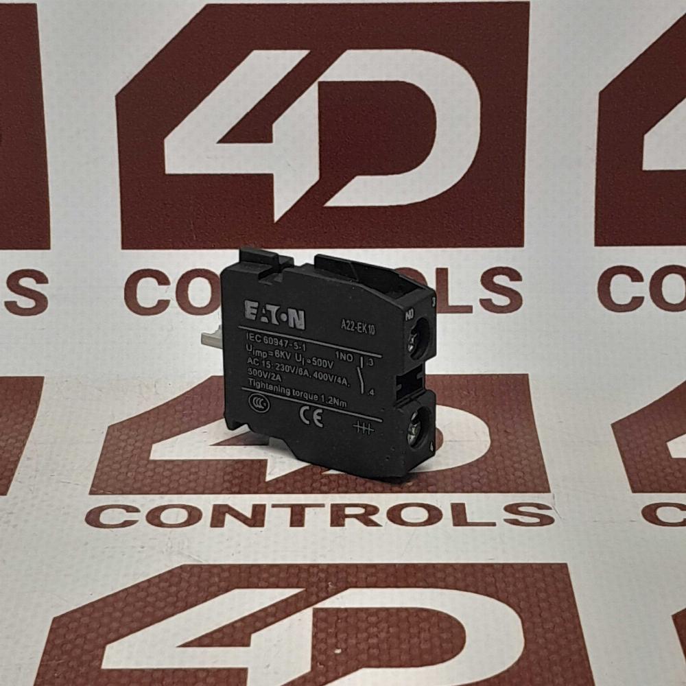 A22-EK10 | Eaton | Contact Block, 1 NO, 6 AMP, 500 VAC