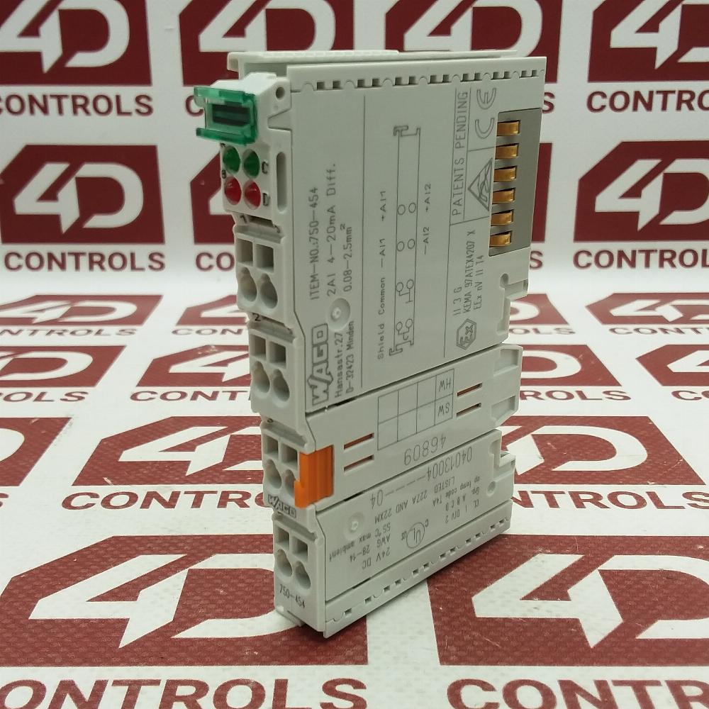 750-454 | WAGO | Analog Input Module, 2 Channel, 4-20mA