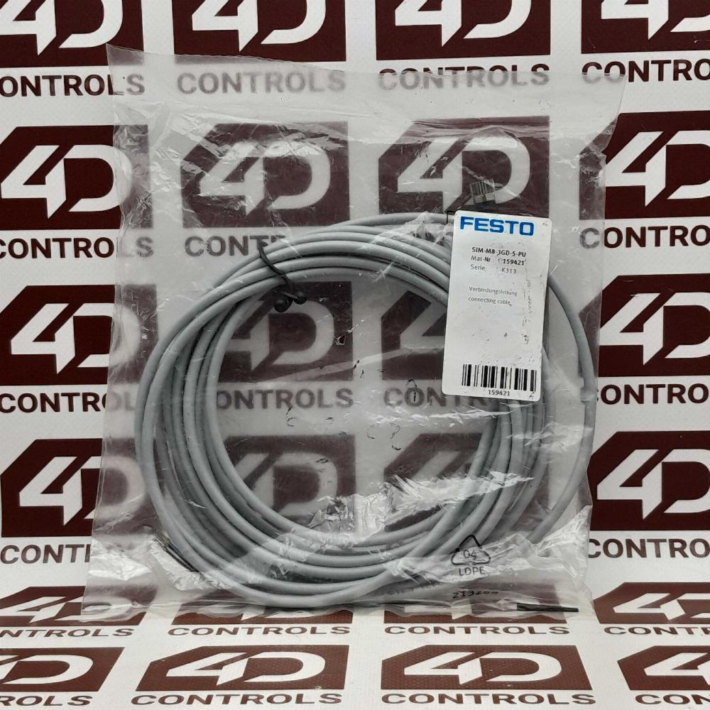 159421 | Festo | (SIM-M8-3GD-5-PU), Connecting Cable, 4 Amp