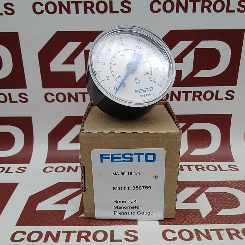 356759 | Festo | Pressure Gauge, Manometer, 0-16 Bar