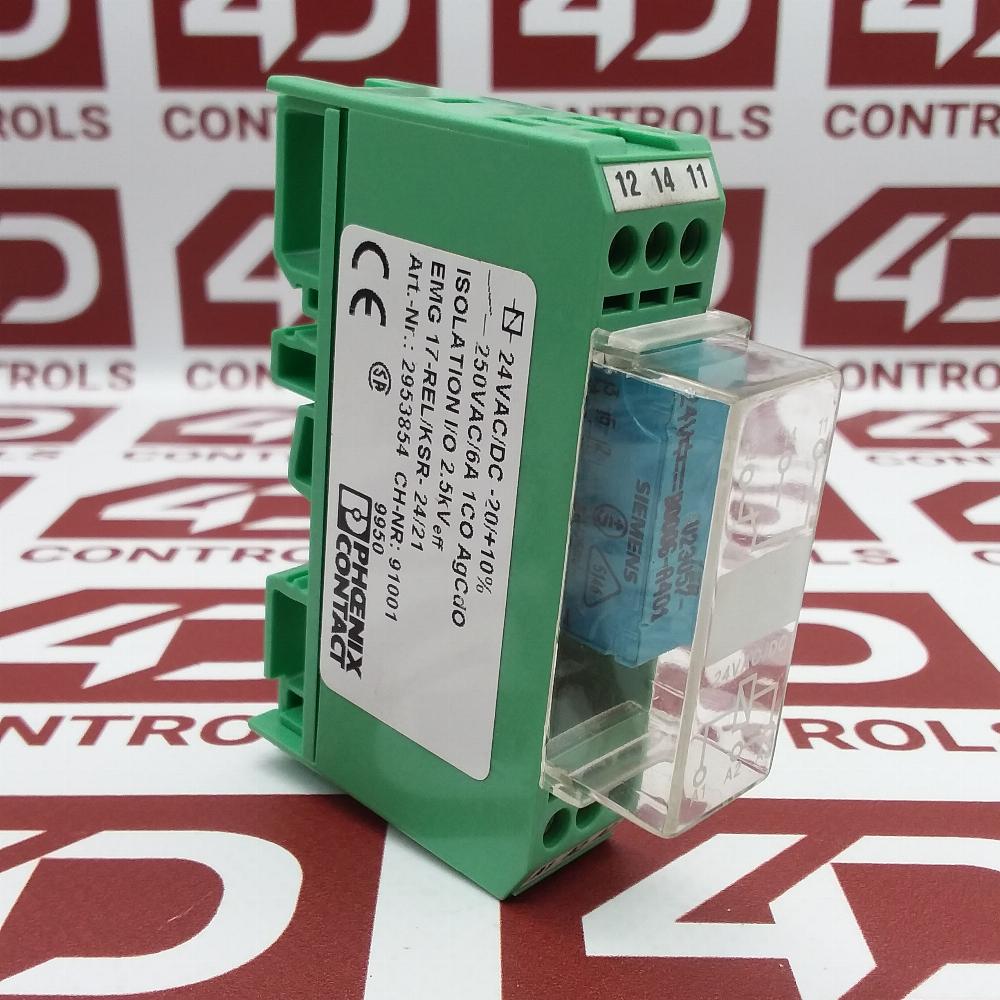 2953854 | Phoenix Contact | Relay Module, 24 VAC/DC, 2 PDT