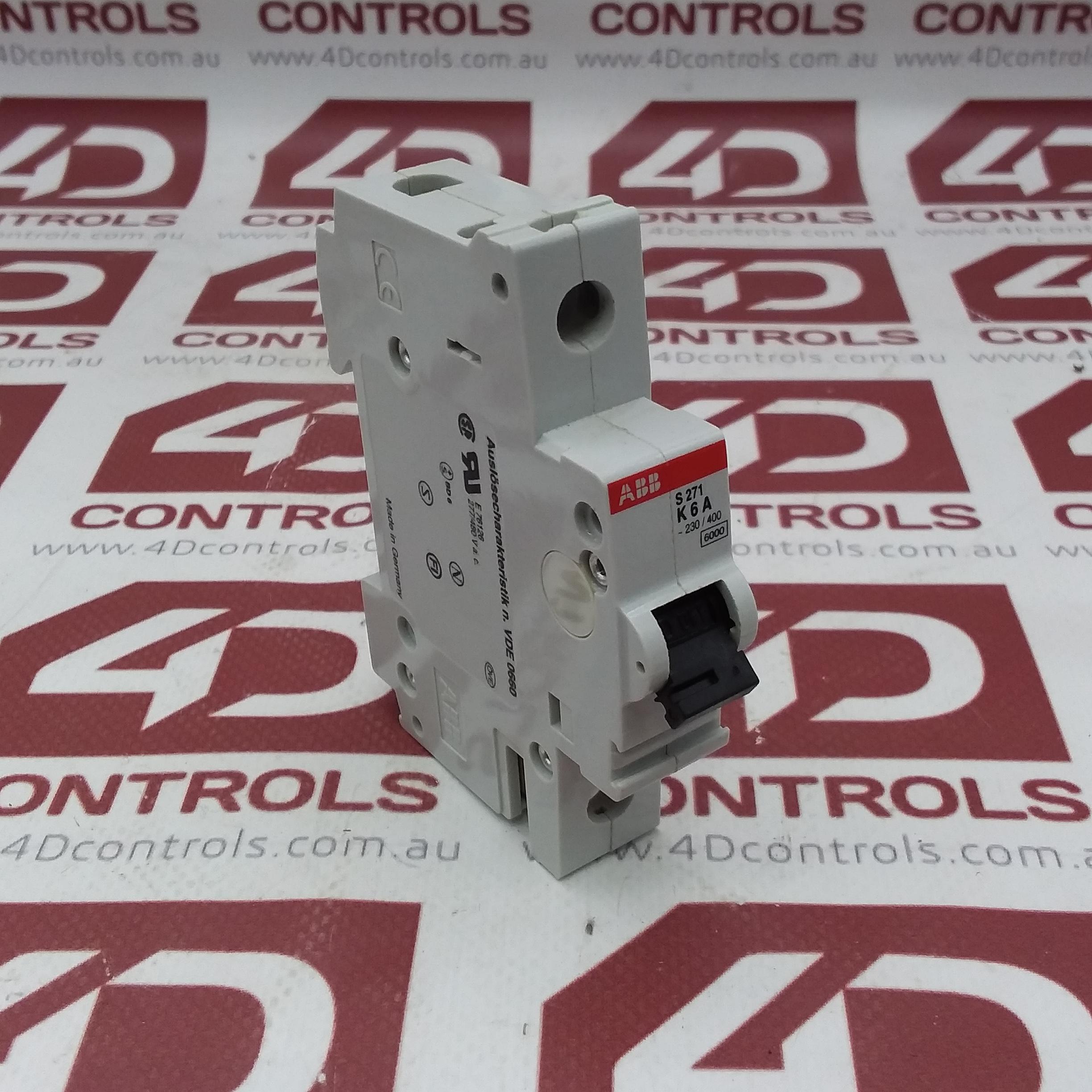 S271-K6A | ABB | Circuit Breaker, 6A, 1 Pole, 277/480VAC
