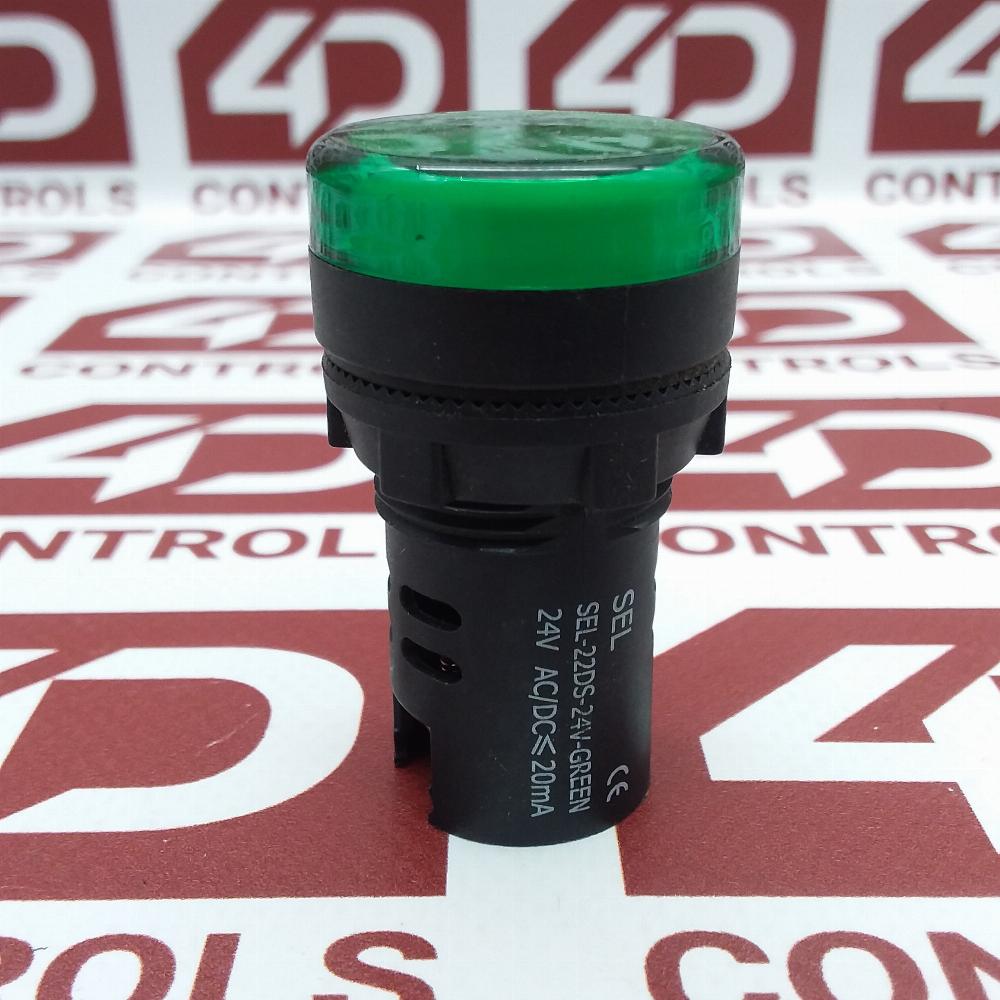 SEL-22DS-24V-GREEN | SEL | LED Pilot Light, Green, 24VAC/DC