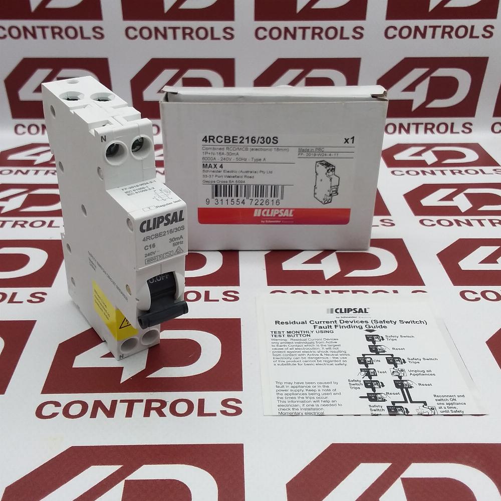 4RCBE216/30S | Clipsal | Residual Current Breaker , 1 Pole
