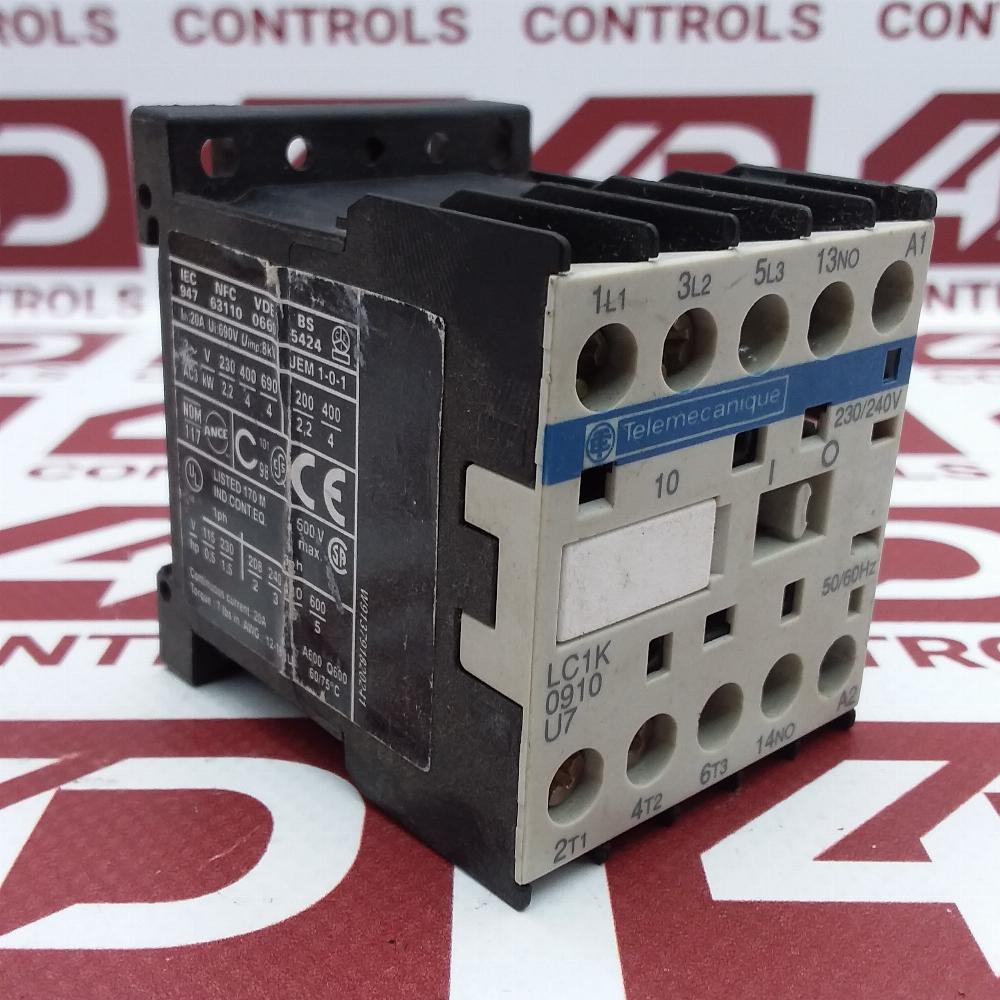 LC1K0910U7 | Telemecanique | TeSys, Contactor, 9A, 3 Pole