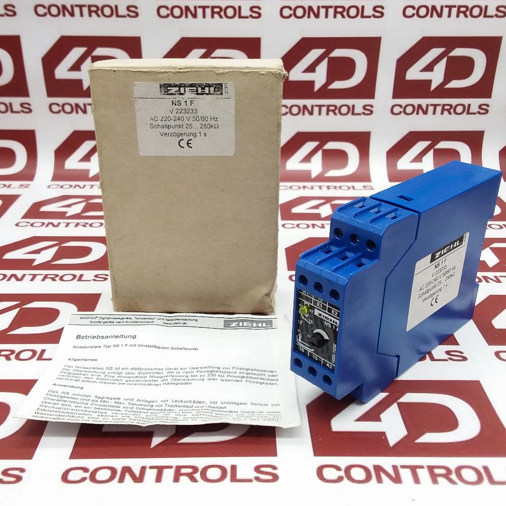 V223233 | ZIEHL | NS1F, Level Relay, 220-240V, 50/60Hz
